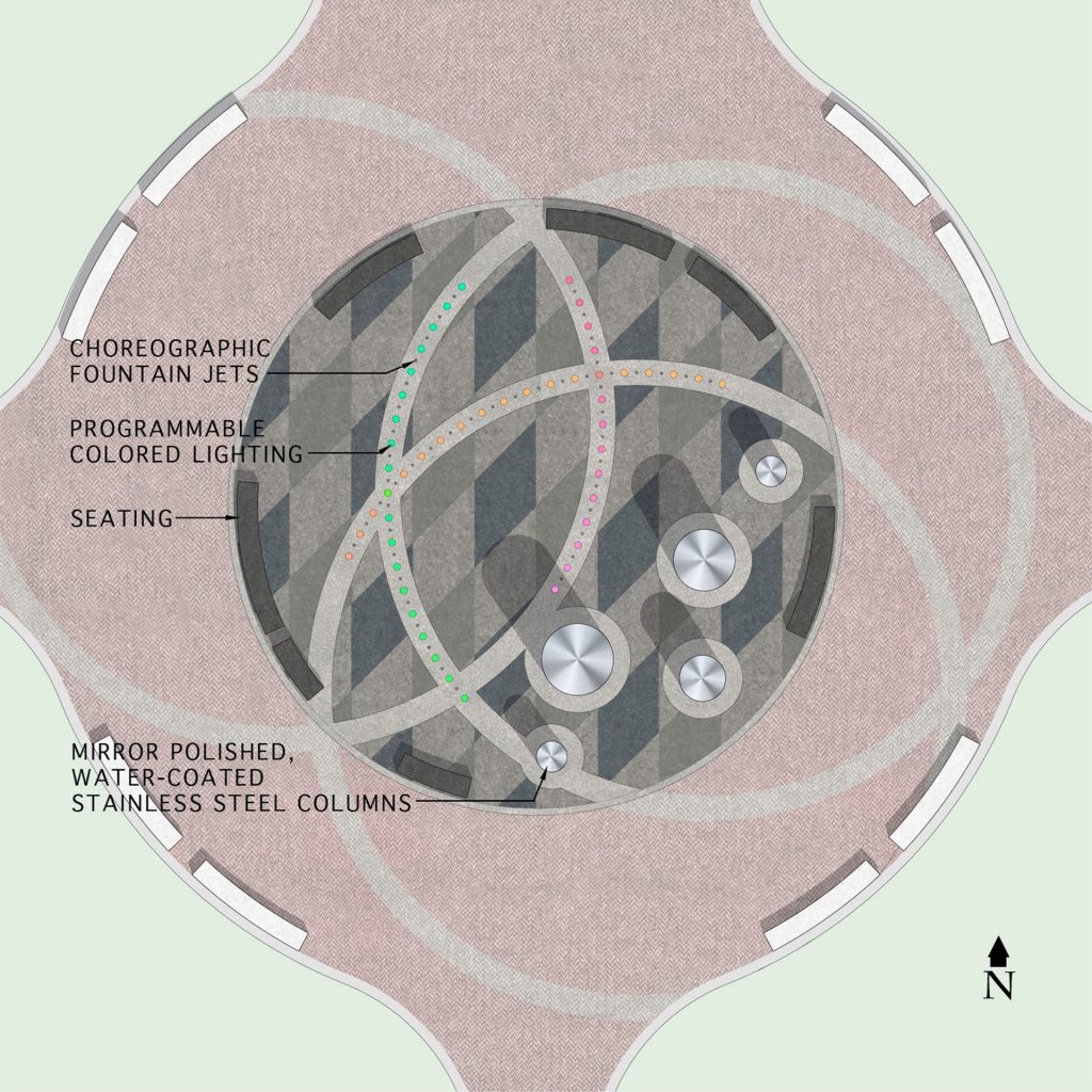 Symphony Woods Park Interactive Fountain Concept - Navona Placemaking
